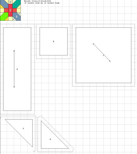 Cross and X Quilt Block – OccasionalPiece–Quilt!