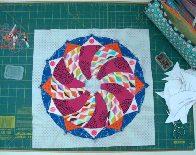 SHINE Circles Block 7, EPP Sew-A-Long – OccasionalPiece–Quilt!