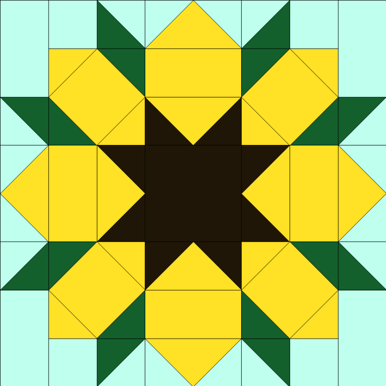 Sunflower Block & Other Flowers! – OccasionalPiece–Quilt!