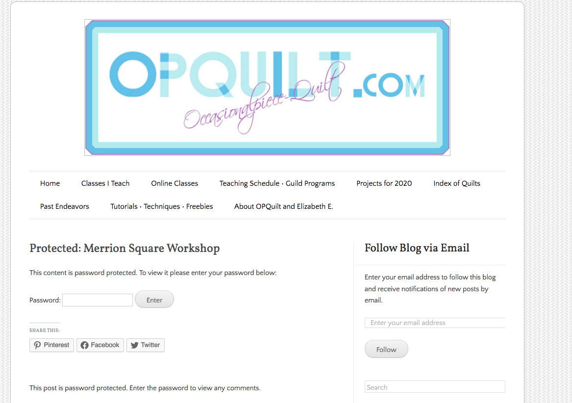 Zooming a Live-Online Class – OccasionalPiece–Quilt!