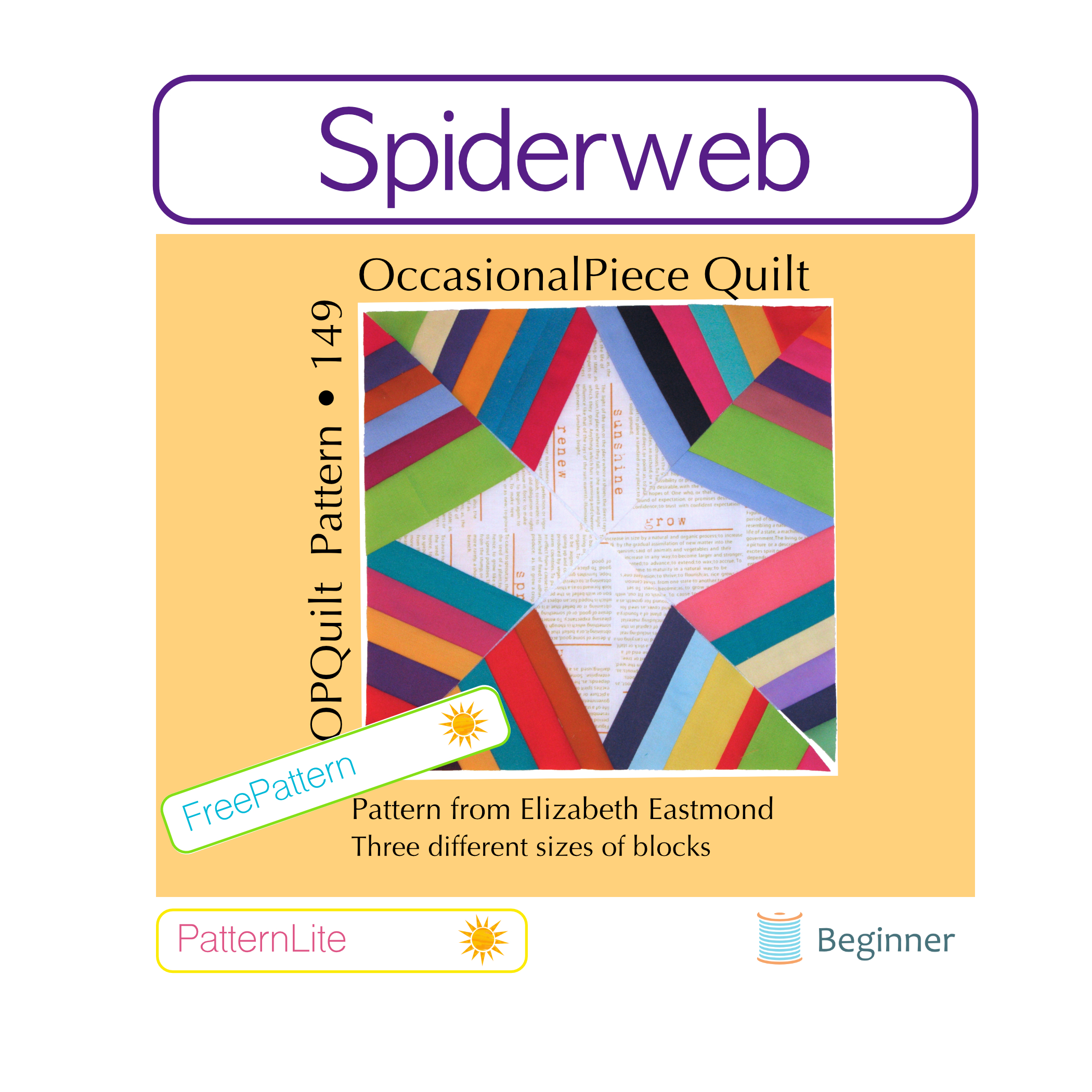 Spiders, Quilty-Style • Free Pattern – OccasionalPiece–Quilt!