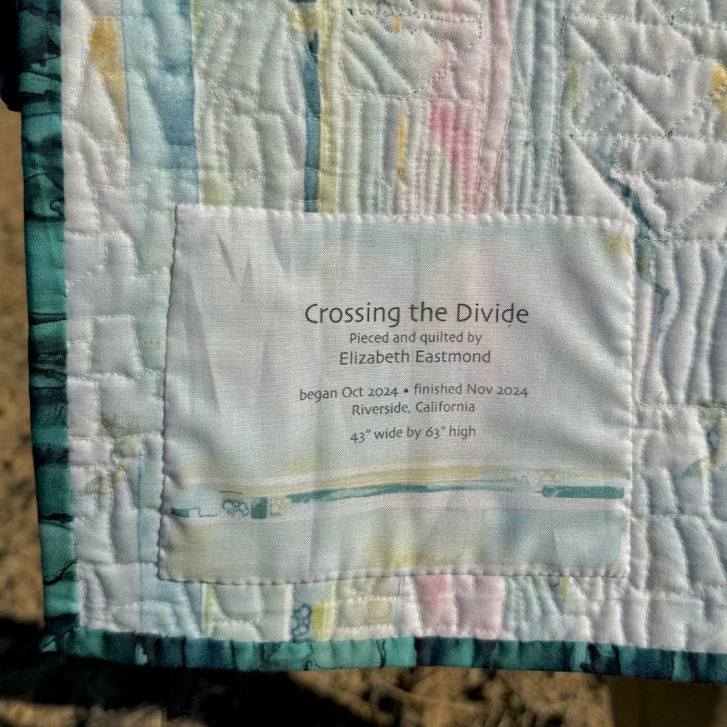 Crossing the Divide • Quilt Finish – OccasionalPiece–Quilt!